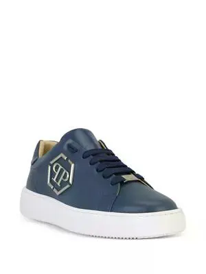Philipp Plein Leather Sneakers - Blue