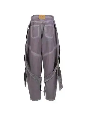 Attico Paneled Jeans With Strap Detail