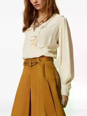 TWINSET Belted Midi Skirt