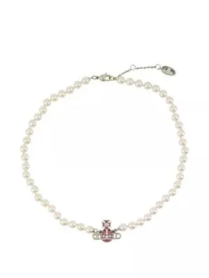 VIVIENNE WESTWOOD Kitty Pearl Necklace - Silver