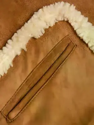 MOTHER Shearling Trim Jacket