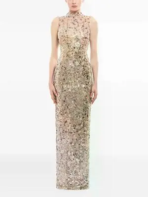 SAIID KOBEISY Sequin-embroidered Maxi Dress
