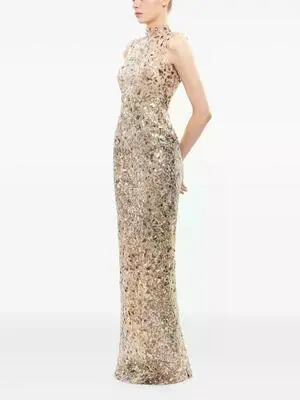 SAIID KOBEISY Sequin-embroidered Maxi Dress