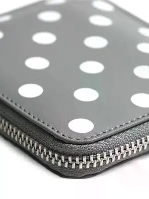Comme Des Garçons Polka-dot Zip-around Wallet