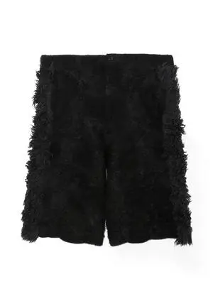 Comme Des Garçons Fringed Shorts - Black