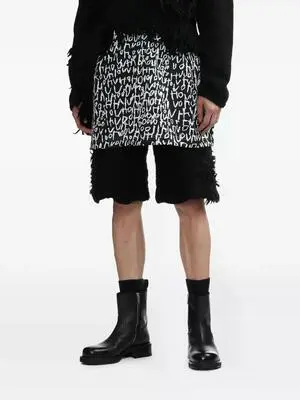 Comme Des Garçons Fringed Shorts