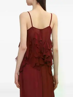 Comme Des Garçons Ruffled Spaghetti-strap Top