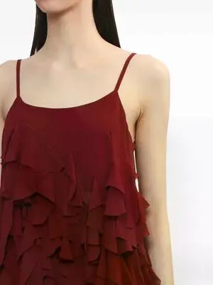 Comme Des Garçons Ruffled Spaghetti-strap Top