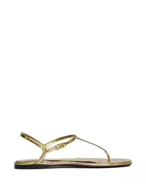 Paris Texas Montecarlo Metallic Flat Sandals - Gold