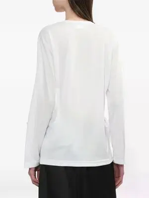 Comme Des Garçons Ruffled Long-sleeve Top - White