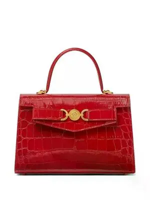 Versace Medusa '95 Croc-effect Top-handle Tote