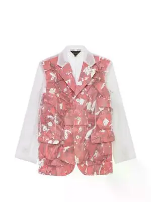 Comme Des Garçons Printed Sheer Blazer