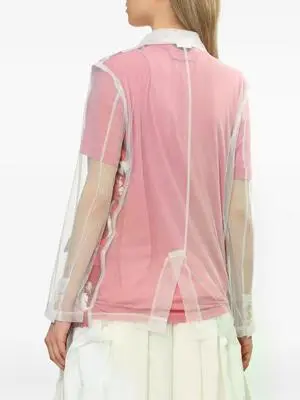 Comme Des Garçons Printed Sheer Blazer