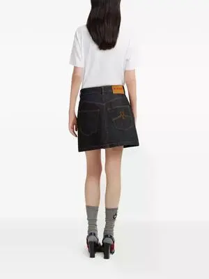 Marni Daisy Appliqué Denim Mini Skirt