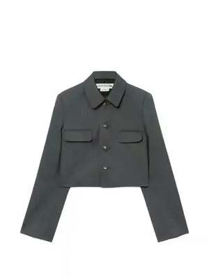 Comme Des Garçons Flap-pocket Buttoned Jacket - Grey