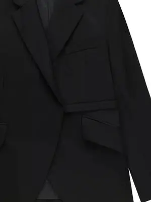 WE-AR4 Smocking Notched-lapels Blazer