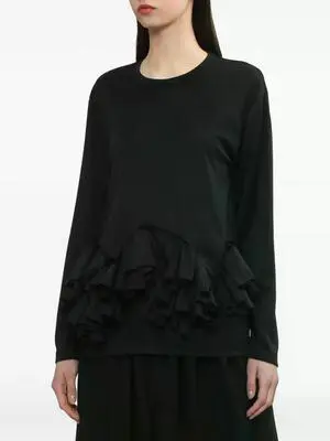 Comme Des Garçons Ruffled Top - Black
