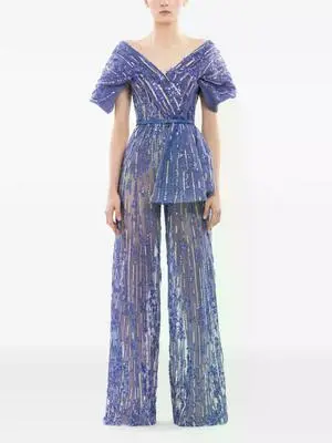 SAIID KOBEISY Sequin-embroidered Jumpsuit