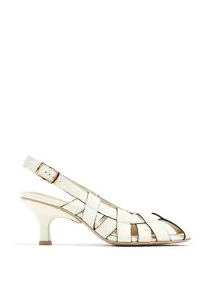TOD'S Leather Slingback Pumps - Neutrals
