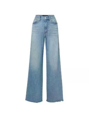 Veronica Beard Frayed-hem Jeans - Blue