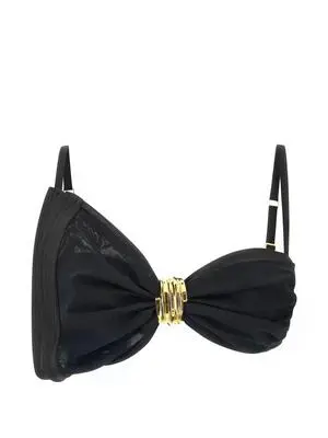 Elisabetta Franchi Tulle-bow Bra - Black