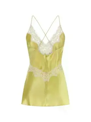 Alberta Ferretti Lace-insert Top - Yellow