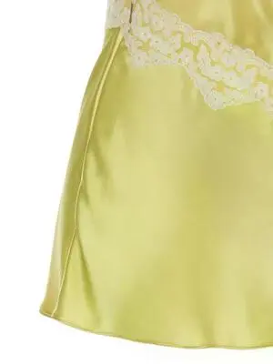Alberta Ferretti Lace-insert Top - Yellow