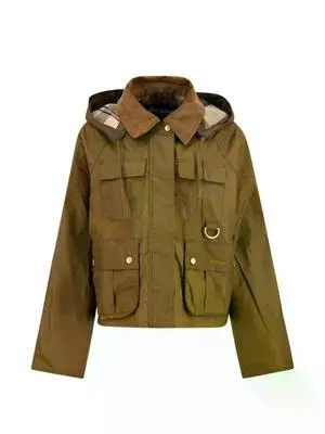Barbour Liza Corduroy-collar Hooded Jacket - Brown