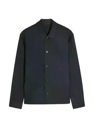 Sunspel Buttoned Shirt Jacket - Blue