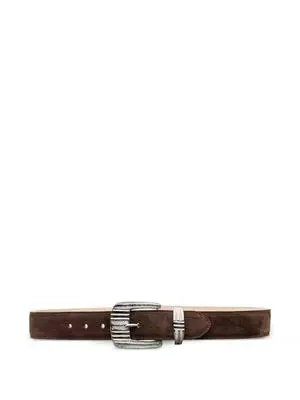 L'Agence Aya Suede Belt - Brown