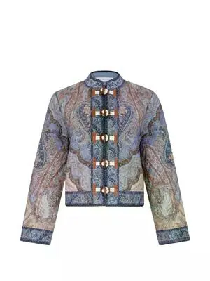 Zimmermann Wanderlust Paisley-print Quilted Jacket - Blue