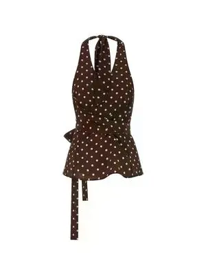 P.a.r.o.s.h Polka-dot Halterneck Top