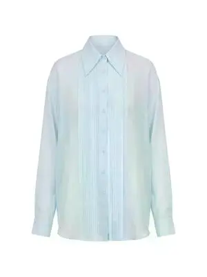 Tibi Pintucked Shirt - Blue