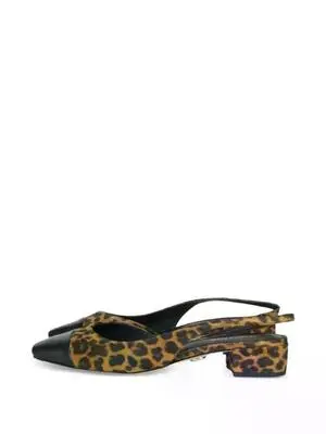 Veronica Beard Leopard-print Slingback Pumps - Brown