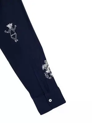 BAZISZT Embroidered Button-up Shirt