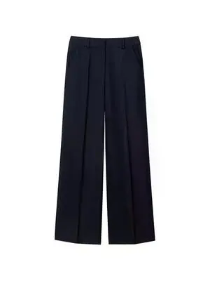 LUISA CERANO Gabardine Wide-leg Trousers - Blue