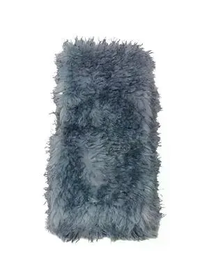 GANNI Shearling Scarf - Blue