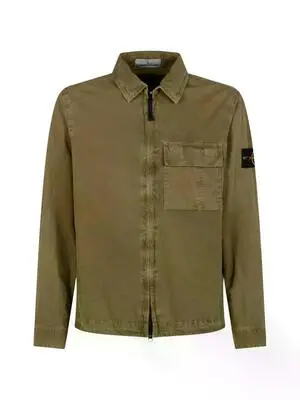 Stone Island Logo-patch Chest-pocket Overshirt