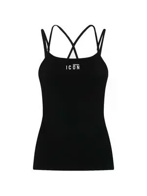 Dsquared2 Criss-cross Strap Tank Top - Black