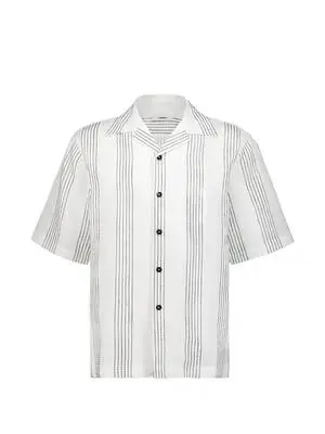 Commas Striped Camp-collar Shirt