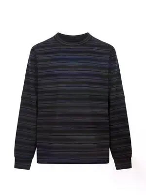 Sacai Horizontal-stripe Long-sleeve T-shirt - Black