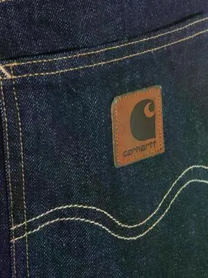 Carhartt Work In Progress Straight-leg Jeans With Logo Patch