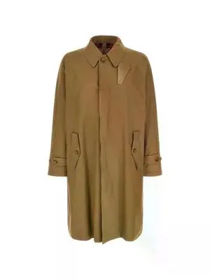 BARACUTA Flap-pocket Buttoned Coat - Neutrals