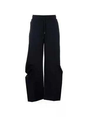 Patrizia Pepe Ruffled Trousers - Black