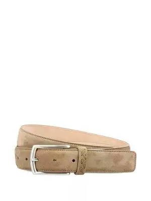 Zegna Woven Leather Belt - Neutrals