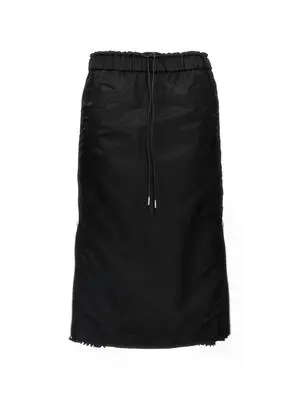 Sacai Midi Skirt With Zip Detail