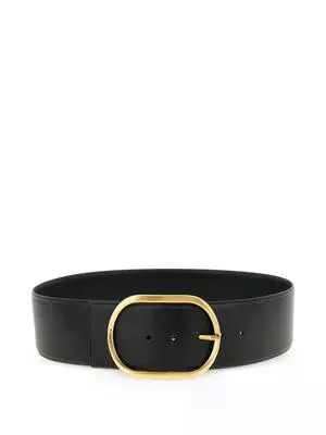Pinko Buckled Leather Belt - Black
