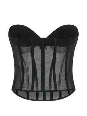Elisabetta Franchi Tulle Bustier Top