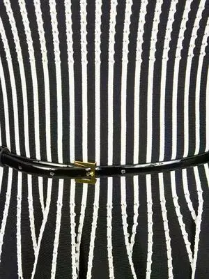 Elisabetta Franchi Striped Belted Top - Black