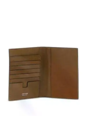 TOM FORD Embossed Folding Leather Passport Holder